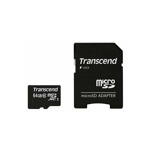 Карта памяти Transcend microSDXC 64 ГБ Class 10, R 45 МБ/с