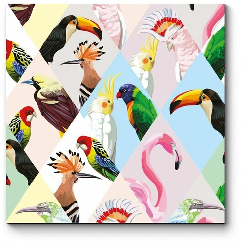 Модульная картина Тропические птицы50x50