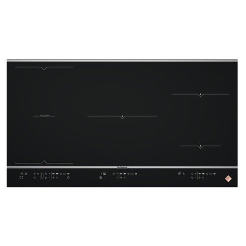 Индукционная варочная панель De Dietrich DPI7966XS, с рамкой, цвет панели черный, цвет рамки серебристый