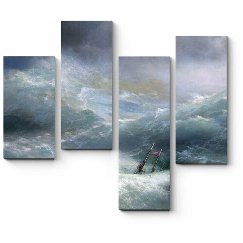 Модульная картина Волна, Иван Айвазовский 84x79