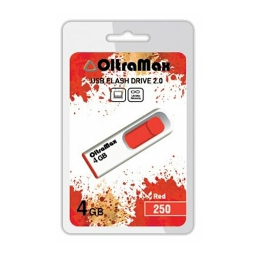 Флешка OltraMax 250 4 ГБ, 1 шт., red