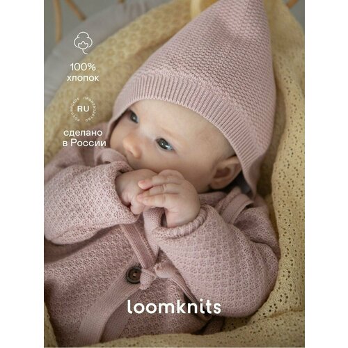 Чепчик Loomknits, размер 48-50, розовый, коралловый