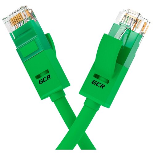 GCR Патч-корд прямой 7.5m UTP кат.5e, зеленый, 24 AWG, литой, ethernet high speed 1 Гбит/с, RJ45, T568B