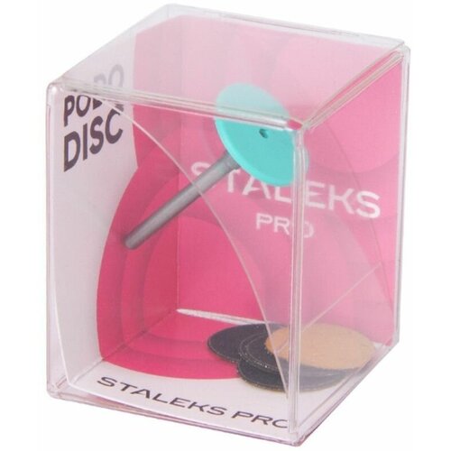 Staleks Педикюрный диск пластиковый в комплекте с сменным файлом (5 шт.) / PODODISC PRO PPDset-10 ХS, 15 мм, 180 грит