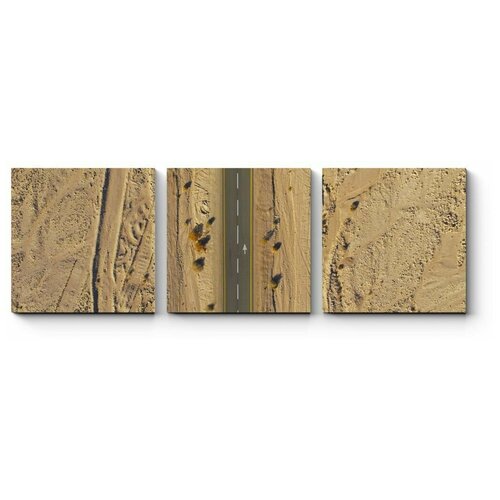 Модульная картина Хайвей в пустыне 140x47