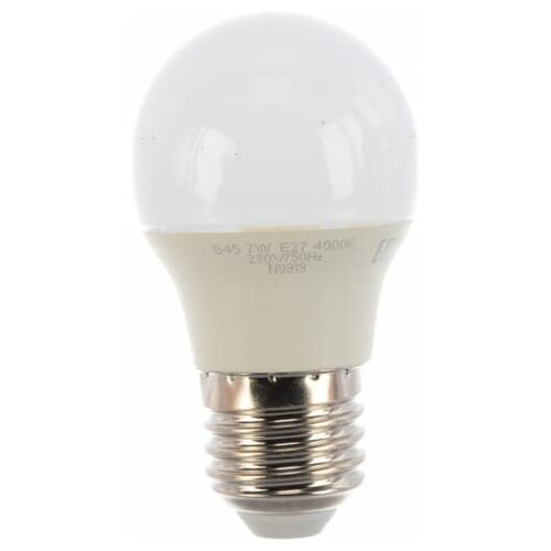 Лампа светодиодная LED 7Вт E27 4000К шар Jazzway | код 5018976 | JazzWay (5шт. в упак.)