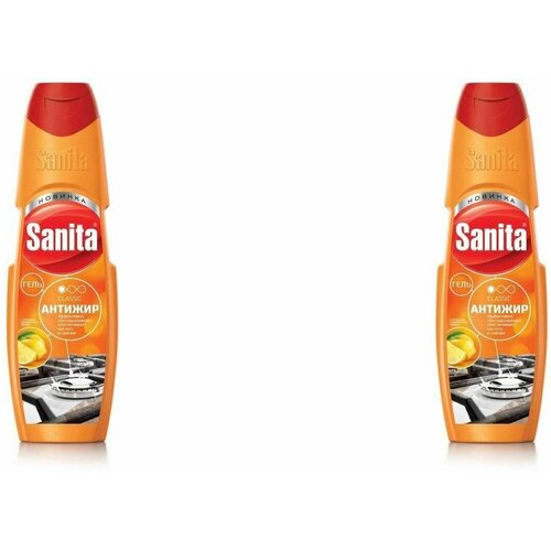 Sanita Средство для чистки плит Антижир 500 мл 2 шт