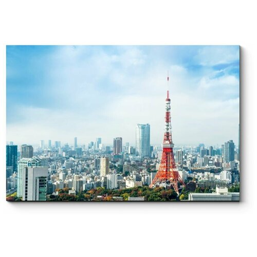 Модульная картина Летнее небо над Токийской телебашней 40x27