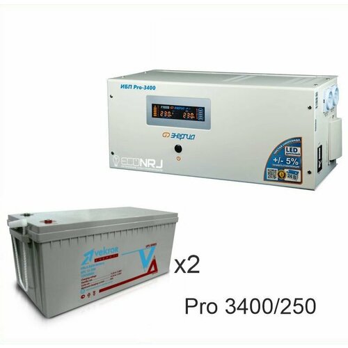 Энергия PRO-3400 + Аккумуляторная батарея Vektor GL 12-250
