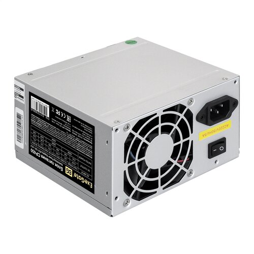 Блок питания 450W ExeGate CP450 (ATX, PC, 8cm fan, 24pin, (4+4)pin, PCI-E, 3xSATA, 2xIDE, кабель 220V в комплекте) EX172785RUS-PC
