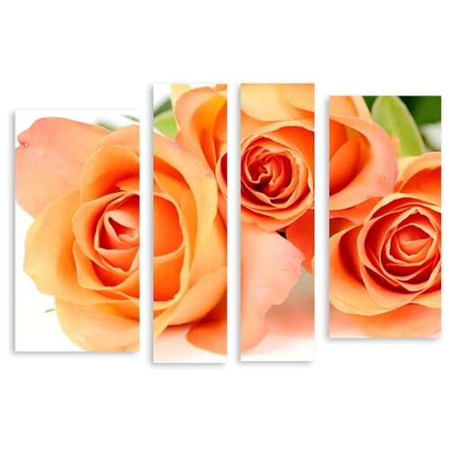 Модульная картина на холсте "Розы" 120x86 см