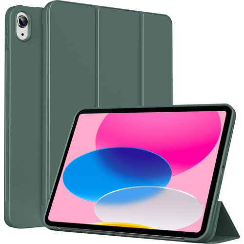 Чехол книжка CCCASE для Apple iPad 10 10.9 (2022) - A2696, A2757, A2777, цвет: зеленый