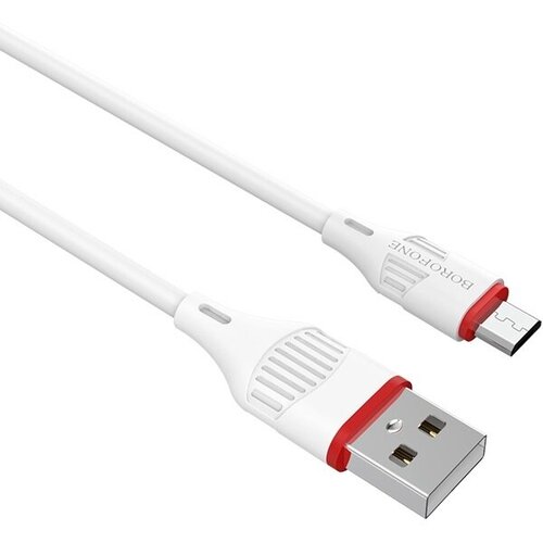 USB кабель BOROFONE BX17 Enjoy MicroUSB, 1м, PVC (белый)