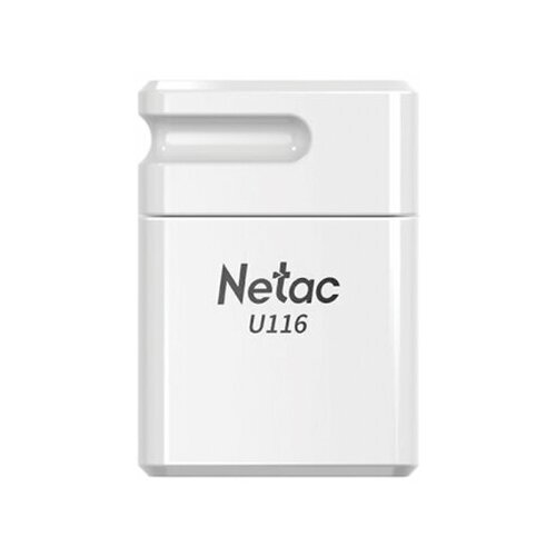 Флеш-диск 16 GB NETAC U116, USB 2.0, белый, NT03U116N-016G-20WH комплект 3 штуки