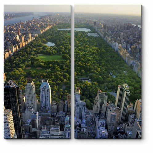 Модульная картина Центральный парк с высоты птичьего полета 100x100