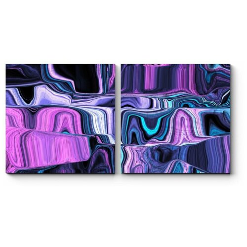 Модульная картина Цветной мрамор 110x55