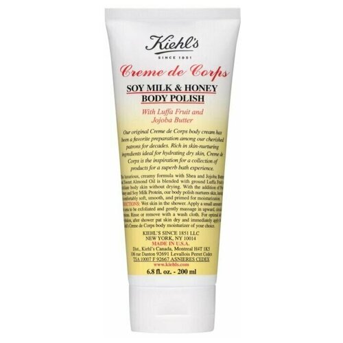 KIEHL'S Мягкий скраб для тела с ароматом соевого молока и меда creme de corps soy milk and honey body polish