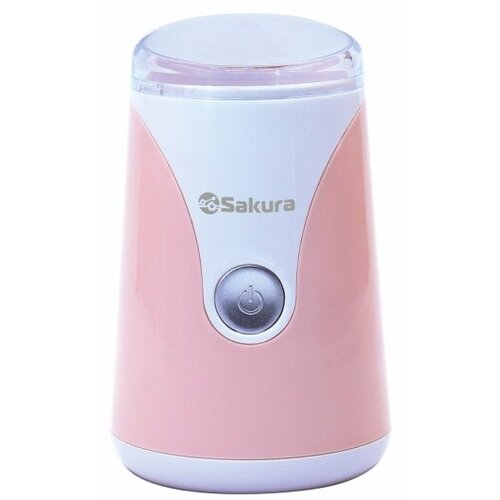 Кофемолка Sakura SA-6157P 150Вт 50гр, белый/розовый.