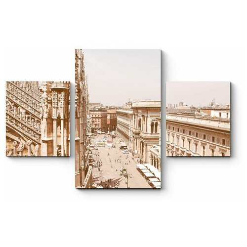 Модульная картина Винтажное фото Милана 160x104