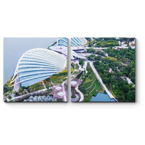 Модульная картина Невероятно красивый Сингапур 70x35