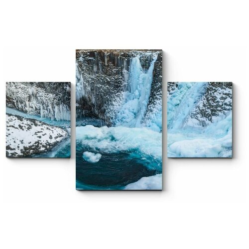 Модульная картина Водопад в плато Путорана 130x85