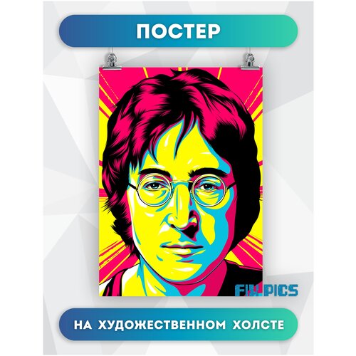 Постер на холсте Джон Леннон John Lennon музыкант (2) 40х60 см