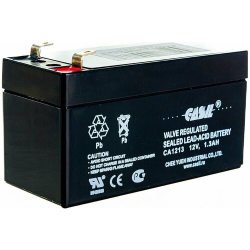 Свинцово-кислотный аккумулятор CASIL CA1213 (12 В, 1.3 Ач)