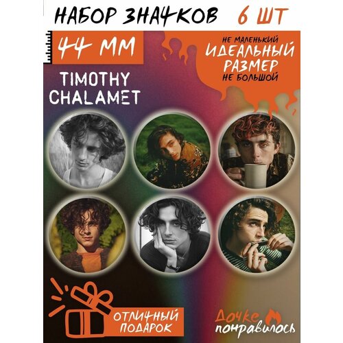 Значки на рюкзак Тимоти Шаламе набор Timothee Chalamet