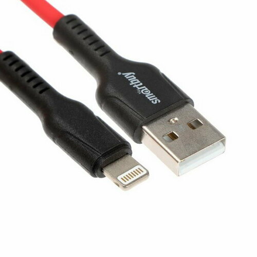 Кабель S21, Lightning - USB, 2.4 А, 1 м, зарядка + передача данных, красный