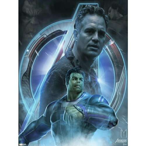 Плакат, постер на холсте Avengers: Endgame Collection /Мстители: Финал/Халк/искусство/арт/абстракция/творчество. Размер 21 на 30 см