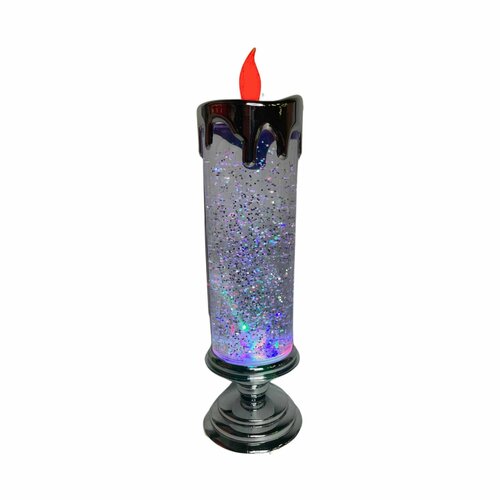 Светильник свеча светодиодная новогодняя с эффектом снегопада 25 см USB провод в комлекте Светильник Декоративный с эффектом снегопада