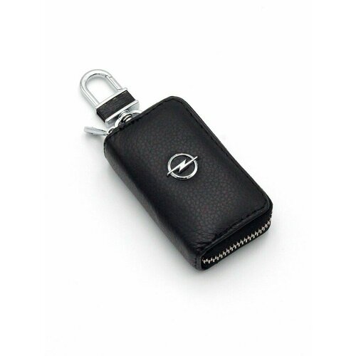 Ключница R1zenbaks, зернистая фактура, Opel, черный