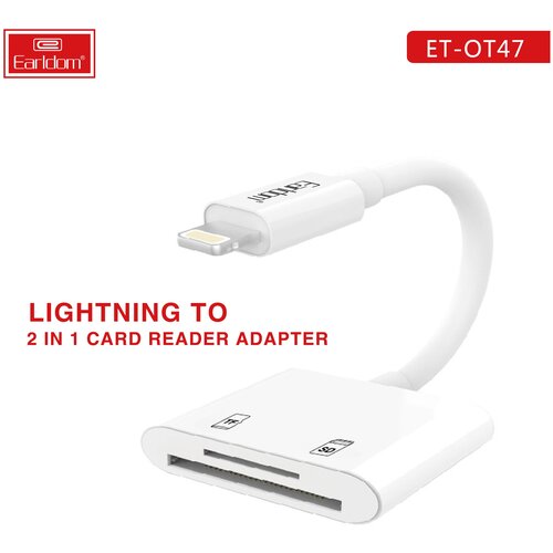 Картридер Earldom ET-OT47 для iOS устройств 8 pin lightning - SD/MicroSD