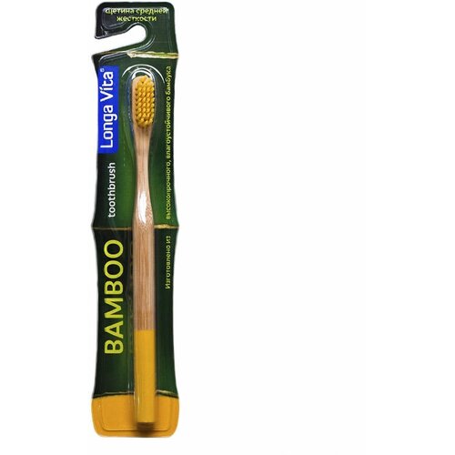 Longa Vita Зубная щетка бамбуковая для взрослых арт. BT-2 1 шт
