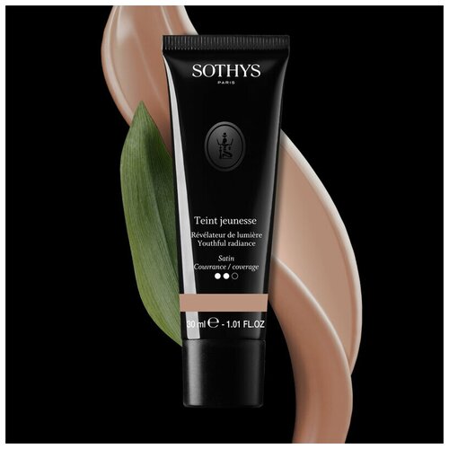 Sothys, Anti Age Тональный крем для лица с сатиновым финишем №С30 Peche Персик Teint jeunesse, 30 мл.