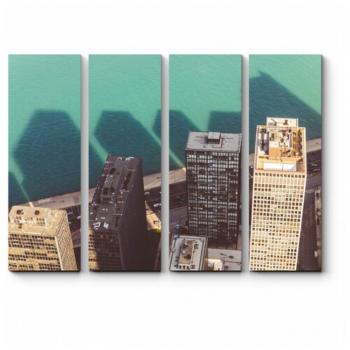 Модульная картина Пролетая над Чикаго 80x60