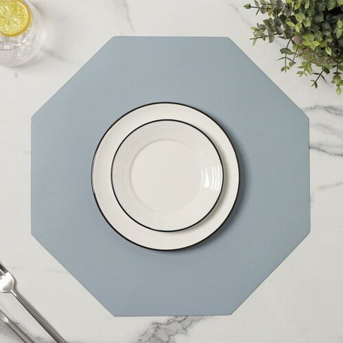 Салфетка сервировочная на стол «Тэм», 38×38 см, цвет голубой(6 шт.)