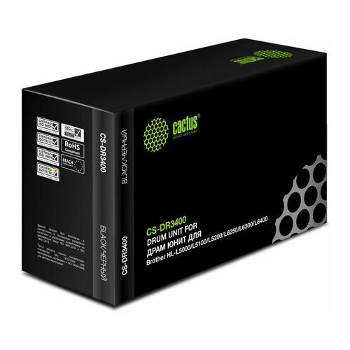 Фотобарабан CACTUS (CS-DR3400) для Brother HL-L5000/L5100/L5200/L6250/L6300/L6400, ресурс 30000 страниц