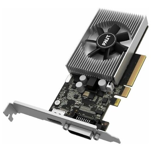 Видеокарта Palit Видеокарта Palit PCI-E PA-GT1030 2GD4 nVidia GeForce GT 1030 2048Mb 64bit DDR4 1151/2100 DVIx1/HDMIx1/HDCP Ret low profile