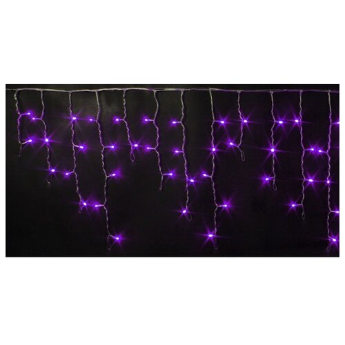 Бахрома светодиодная Rich LED Бахрома RL-i3*0.5-T, 0.5 х 0.5 х 3 м, 3 х 0.5 м, 112 ламп, фиолетовые диоды/прозрачный провод