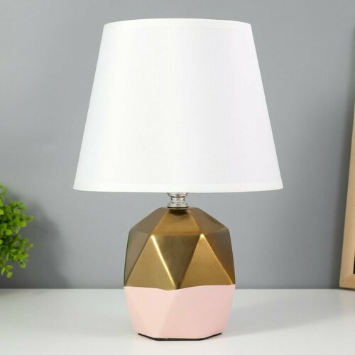 RISALUX Настольная лампа "Румби" E14 40Вт золото розовый 20х20х29 см