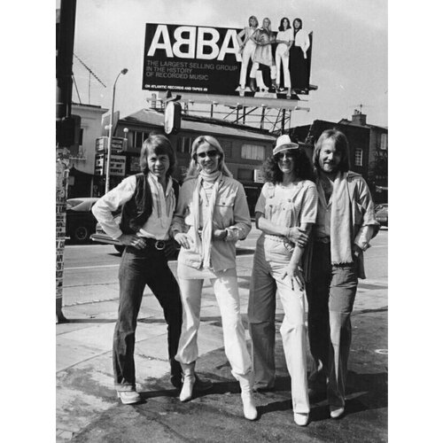 Плакат, постер на бумаге ABBA/Абба/винтажный/ретро. Размер 21 на 30 см