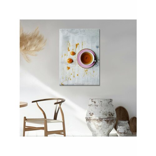 Картина на холсте с подрамником Карамель чай 50Х70
