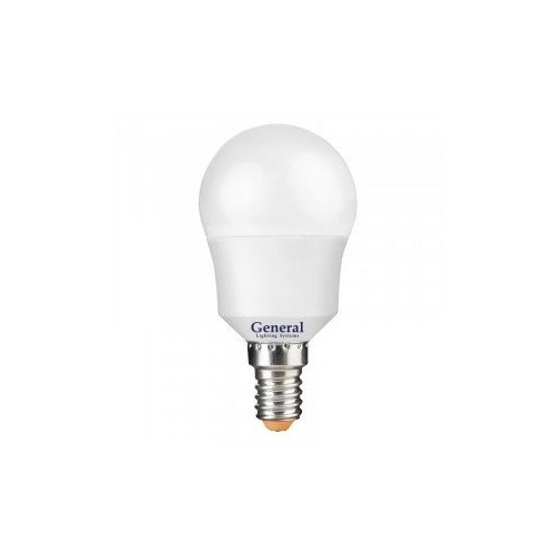Светодиодная LED лампа General шар P45 E14 10W 4500K 4K 45х80 пластик/алюм GLDEN-G45F-10-230-E14-4500, 683400 (упаковка 14 штук)