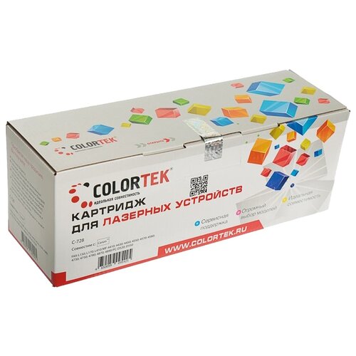 Картридж Colortek C-728, 2100 стр, черный