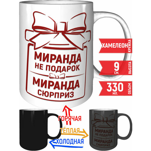 Кружка Миранда не подарок Миранда сюрприз - с проявлением картинки от тепла