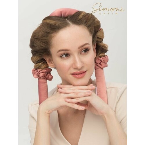Simone17 Бигуди Premium из сатина для завивки волос, мягкая лента для кудрей, керлик для локонов, укладка без плойки