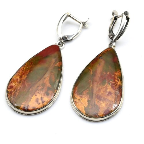 Серьги , флюорит, фиолетовый, голубой