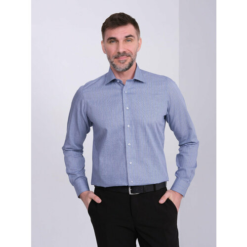 Рубашка WEBERMANN, размер 48, голубой