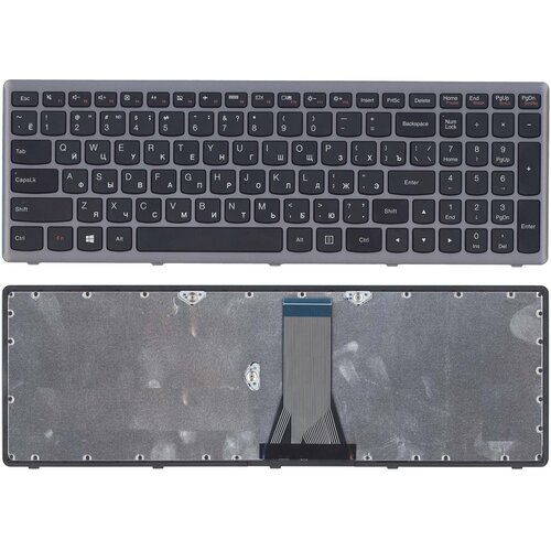 Клавиатура для ноутбука Lenovo G500S c подсветкой серая рамка уценка p/n: T6E1, 25211080, 25211050
